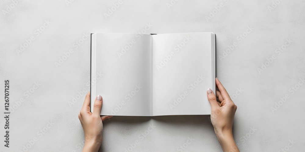 Blank Notebook Pages: A Clean, Open Book Ready for Ideas and ...