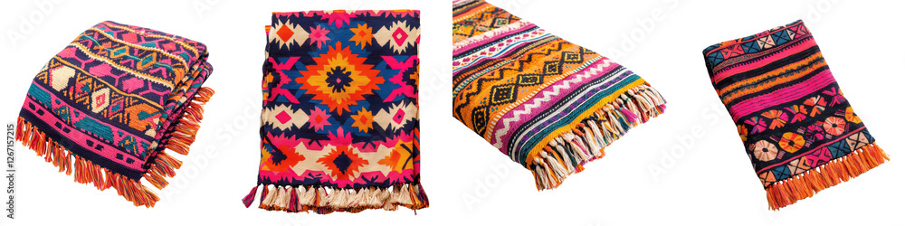 Vibrant Andean textile patterns showcasing the traditional artisanry ...