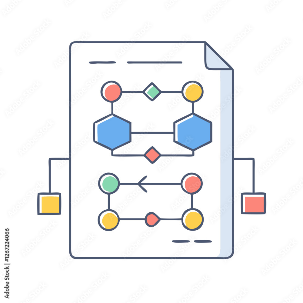 flowchart icon, flowchart vector illustration-simple illustration of flowchart, perfect for ...