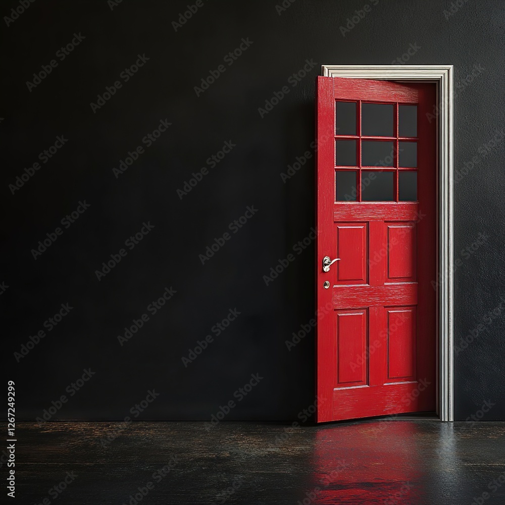 Red Door Opens to New Opportunities: A Glimpse into the Unknown, Symbol ...