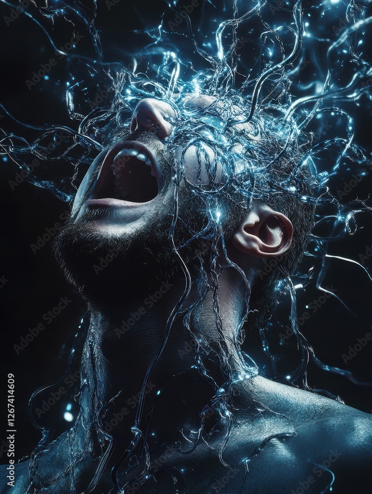 VNS - Vagus Nerve Stimulation illustrated with a visual metaphor of ...