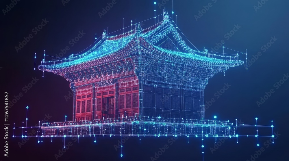 Gyeongbokgung Palace, Seoul, South Korea, Digital Reconstruction ...
