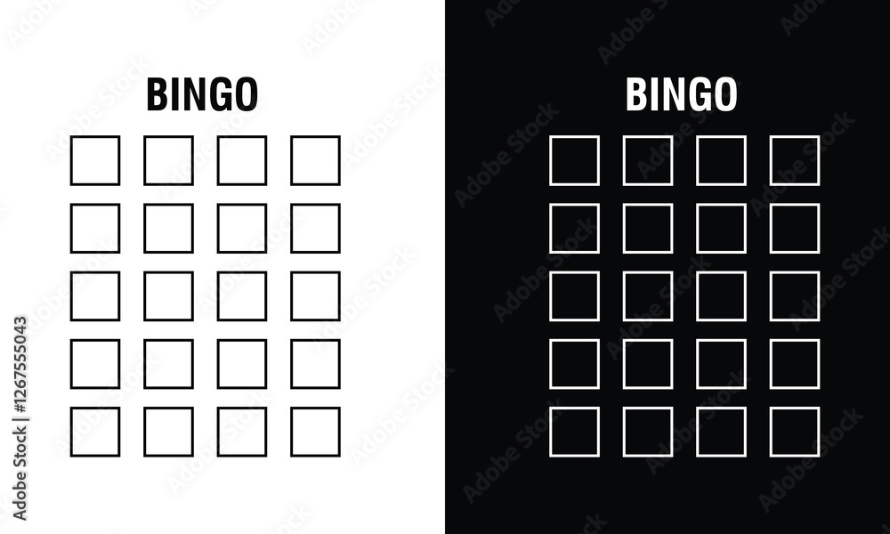 Vector de Stock Bingo card random numbers printable template set ...