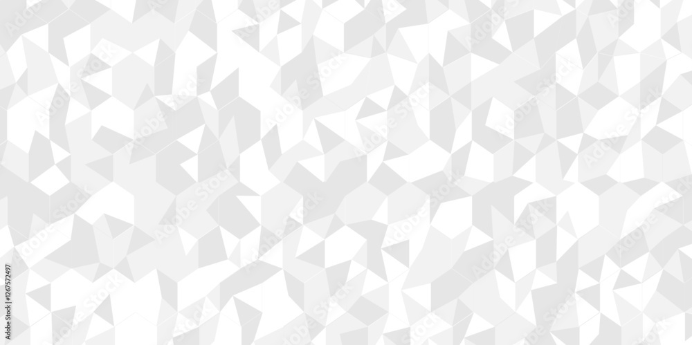 Vector gray polygon Mosaic triangle overlap texture background. white ...