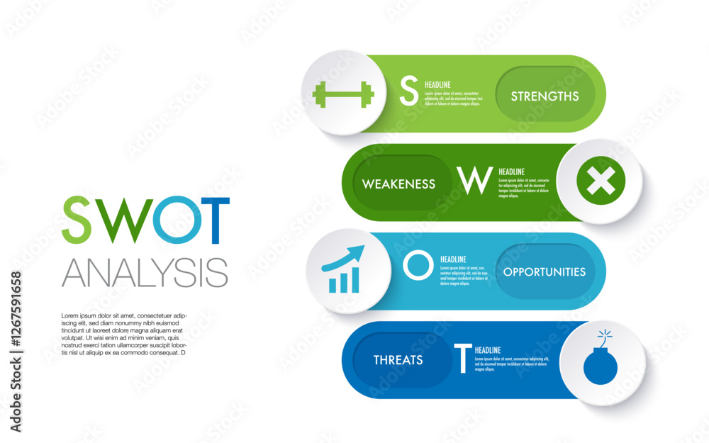 Infographic template for swot analysis for marketing can apply diagram ...
