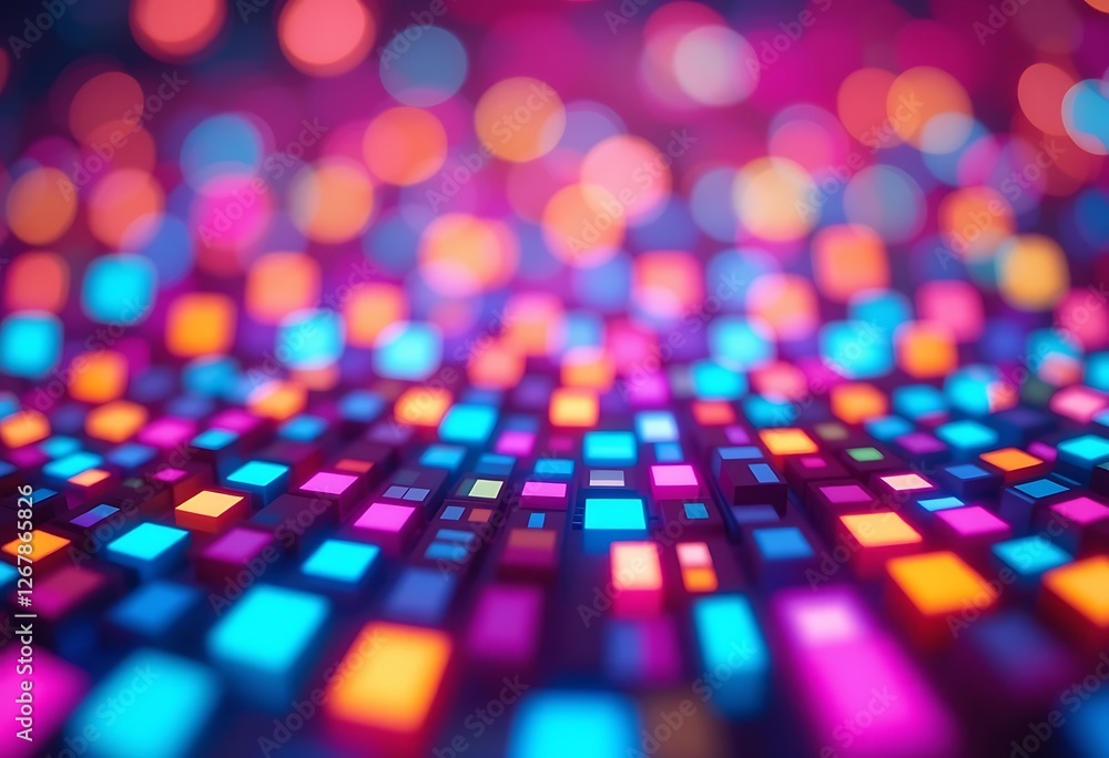 Abstract pastel neon rainbow pixel texture bg video screen. Tv pattern ...