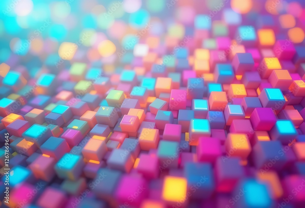 Abstract pastel neon rainbow pixel texture bg video screen. Tv pattern ...