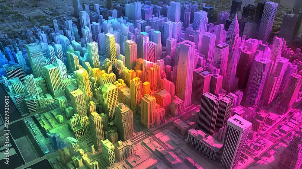 Citywide Temperature Variations Highlighted by Heat Map Displaying ...