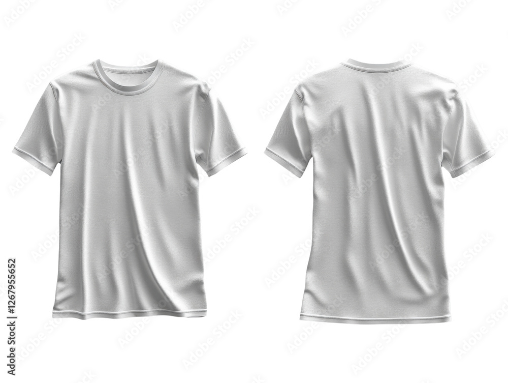 Plain white t shirt mockup, front and back view, suitable for design ...