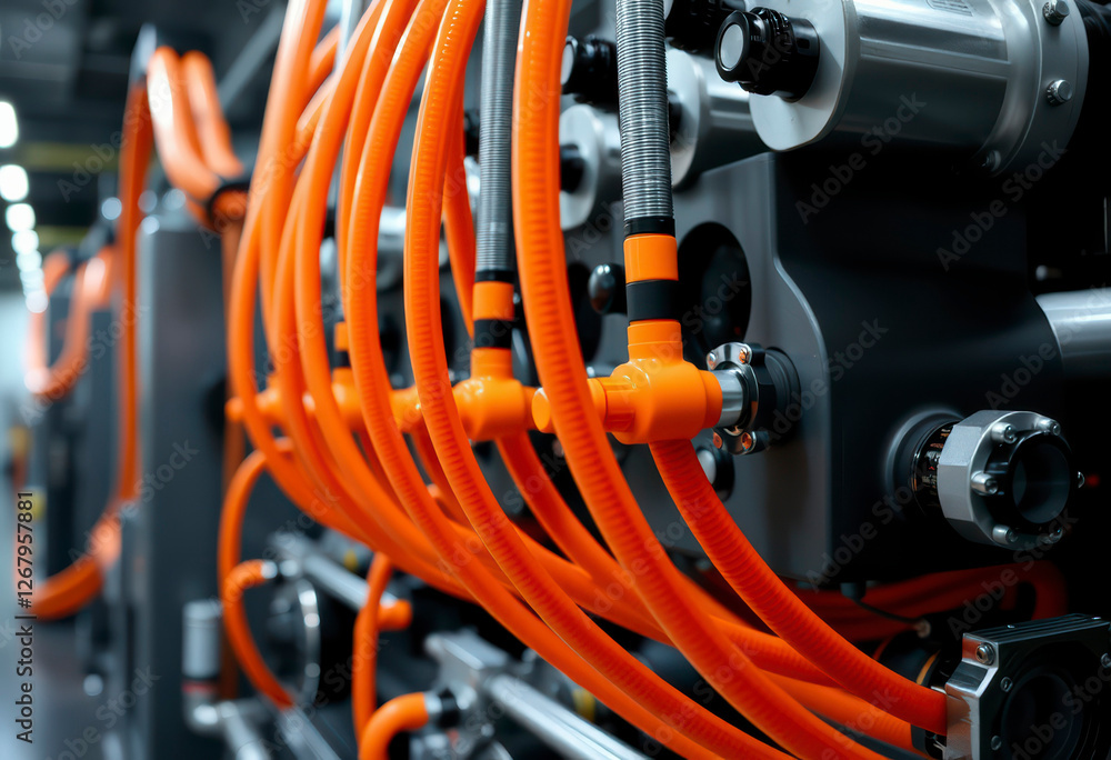 Detailed examination of pneumatic components in an industrial setting ...