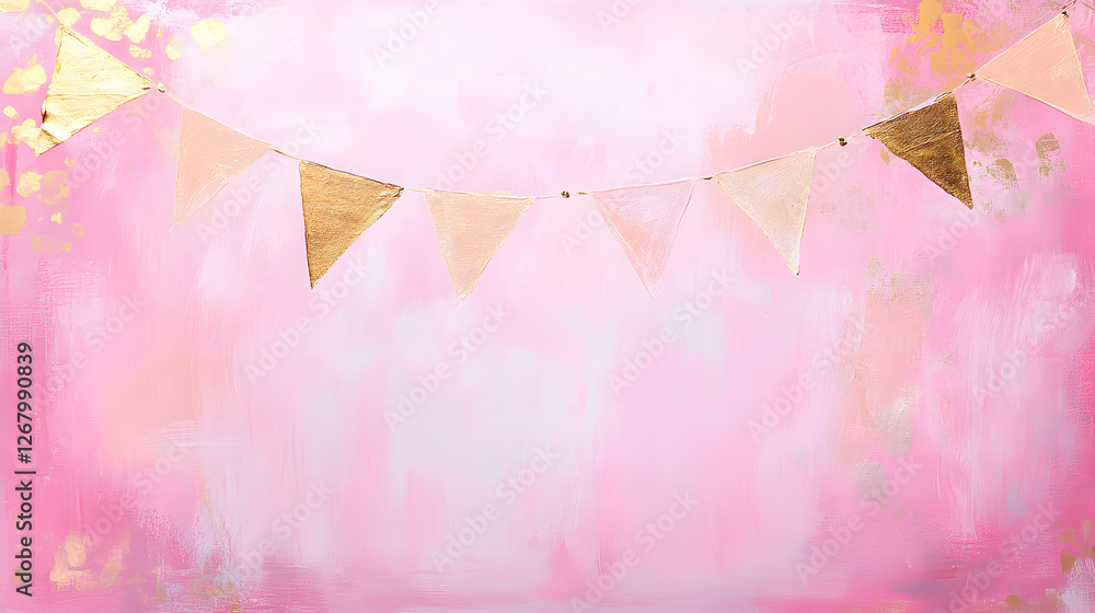 textura color rosa pastel con destellos dorados con espacio de copia ...