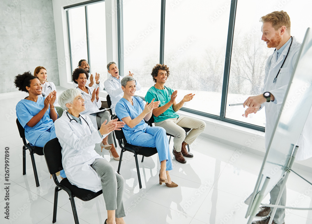 seminar business meeting doctor conference audience presentation ...