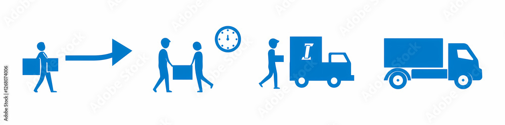 Ilustracja bez tantiem: Logistics Process: A simple, clear infographic ...