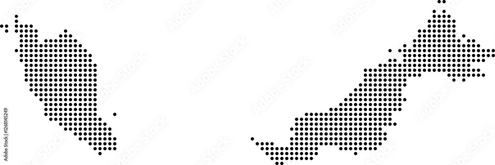 Malaysia dotted map. vector design for visual data presentation ...