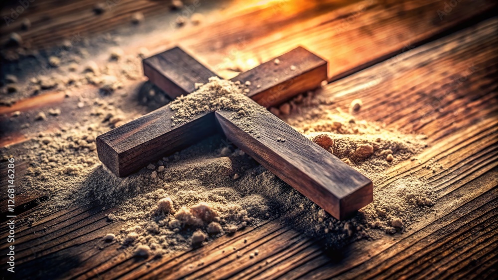 Ash Wednesday Cross: Symbolic Photo of Faith, Sacrifice, and Redemption ...