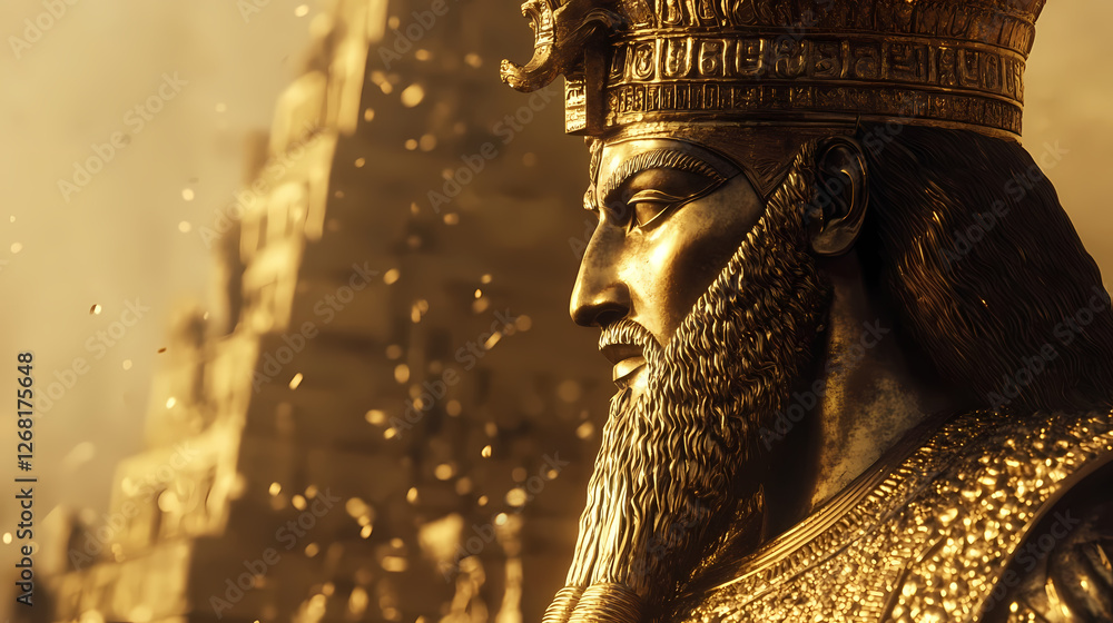 Golden nebuchadnezzar statue symbolizing power and majesty in ancient ...