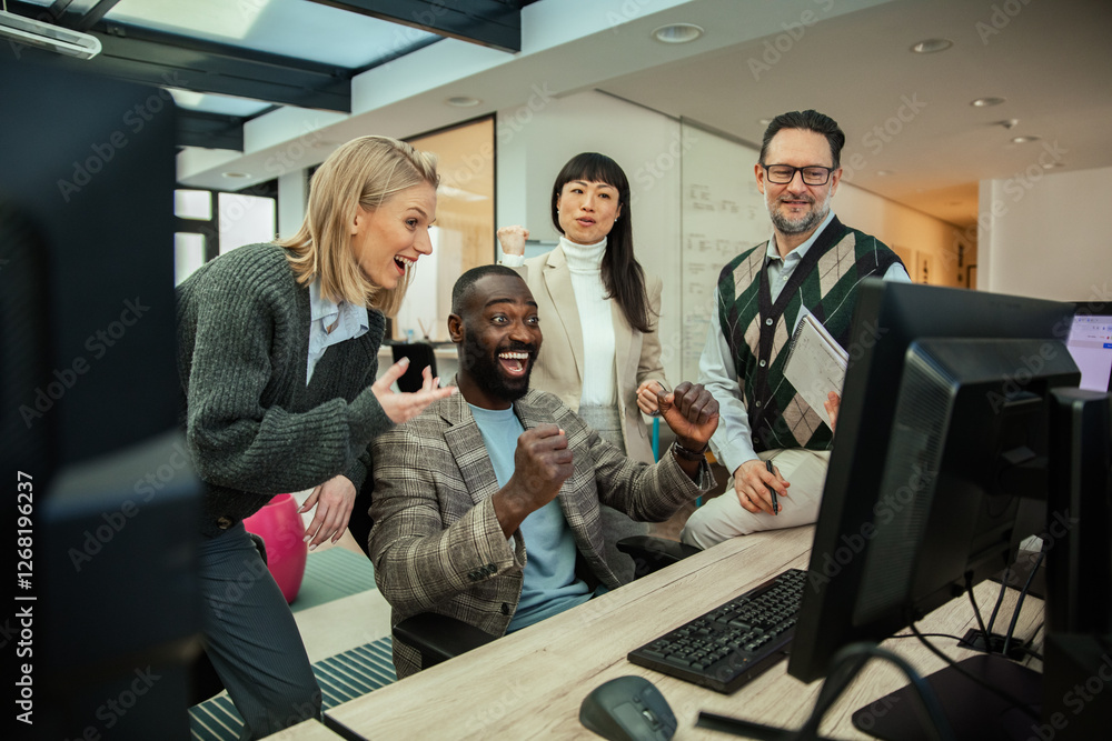 Team collaboration in modern office environment Stock Photo | Adobe Stock