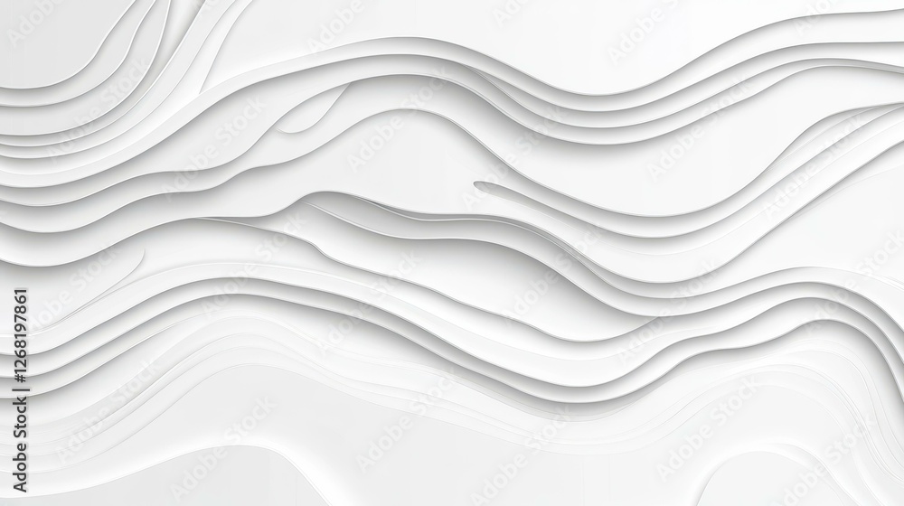 Explore a modern topographic map with wavy patterns against a crisp ...