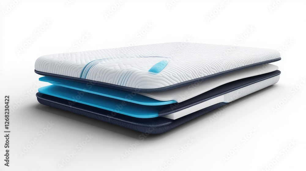 A cross-section diagram of a mattress, highlighting layers for pressure ...