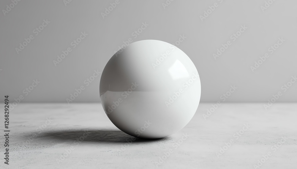 Stock-Illustration „White stress ball mockup, smooth surface texture ...