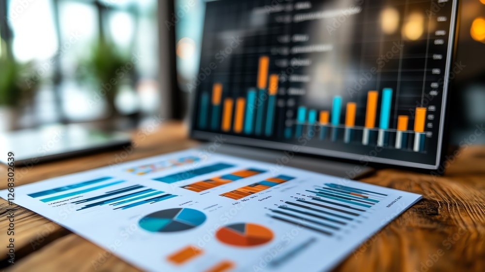 ESGfocused corporate report with graphical representation of ...