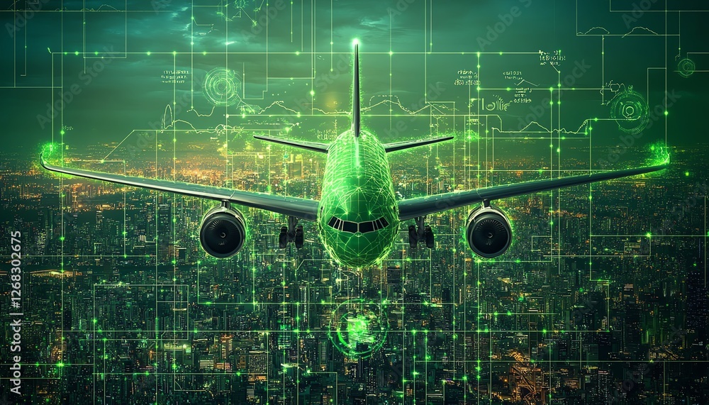 Green aviation fuel concept, highlighting the role of ecofriendly ...