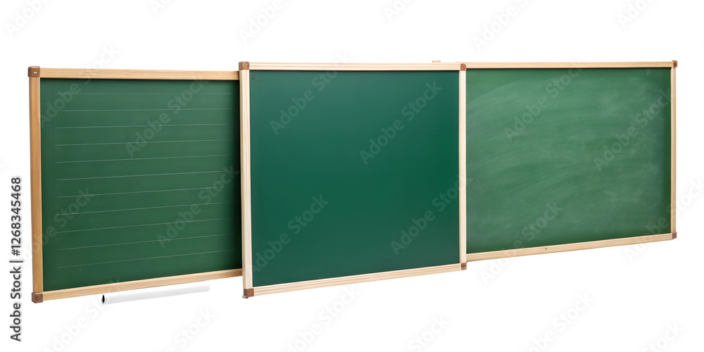 Blank Horizontal Green Chalkboard with Three Different Styles for ...