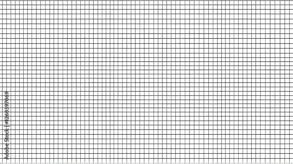 Squared wide black grid paper. Mathematics pattern. Notebook sheet ...