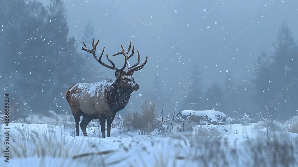 The Irish Elk (Megaloceros giganteus) was a massive extinct deer that ...