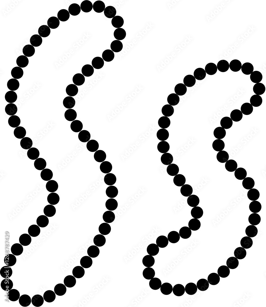 Vector of uppercase and lowercase letter S in dashed line style. Ideal ...