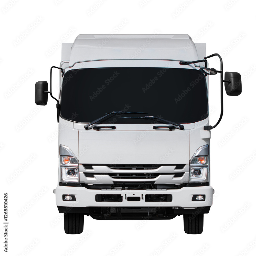 Truck of cargo transport Front view isolated on white background. Stock ...