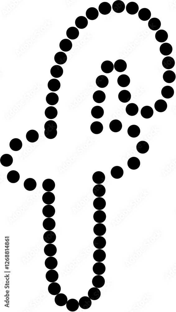 Vector of lowercase letter F in dashed line style. Ideal for kids ...