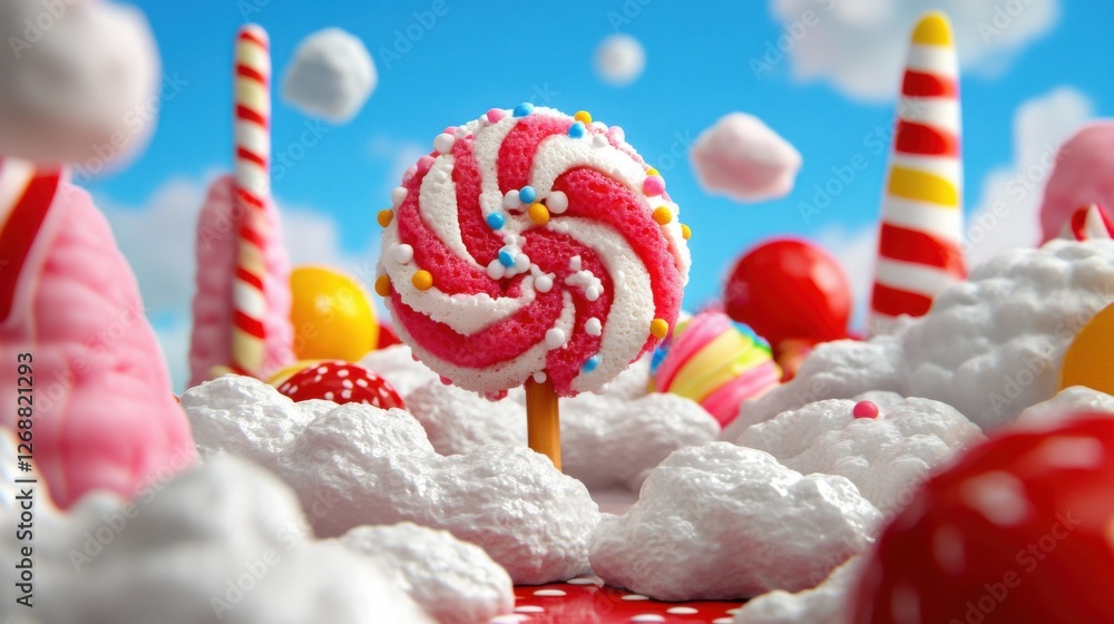 Candyland-inspired world where kids walk on fluffy ice cream clouds ...