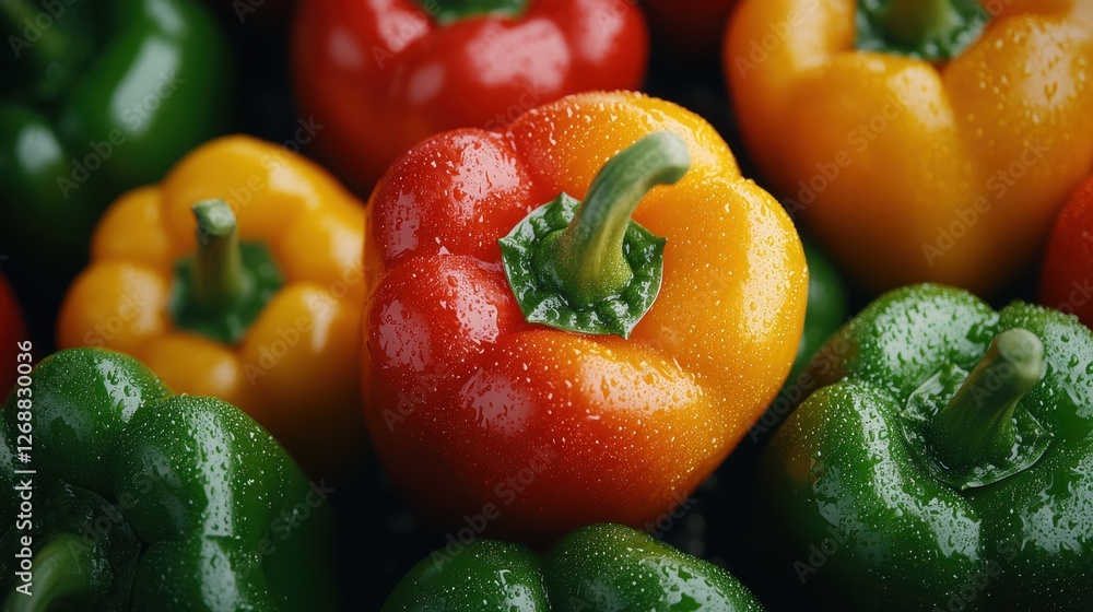 Hyper-Detailed Digital Painting of Bell Peppers Covered in Pesticide ...