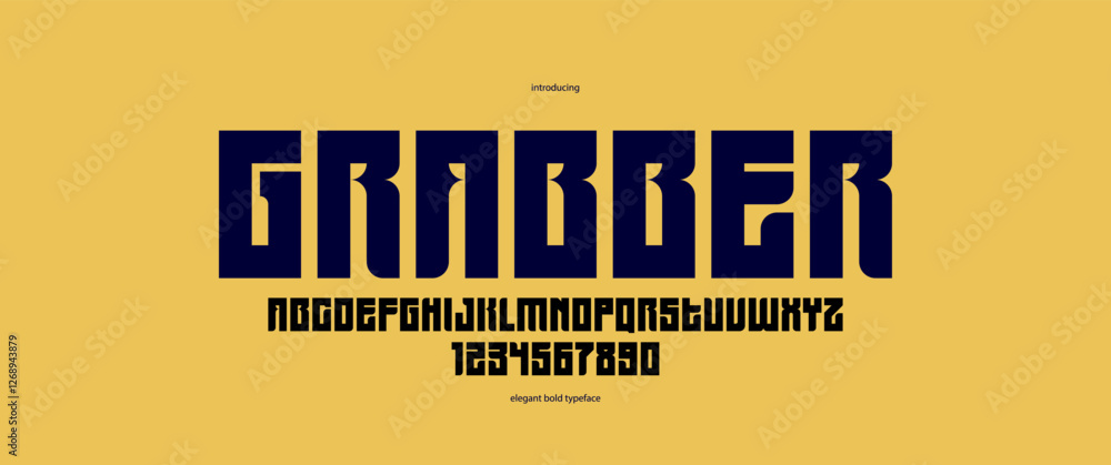 Bold simple sans serif display font for logos headers or slogans ...