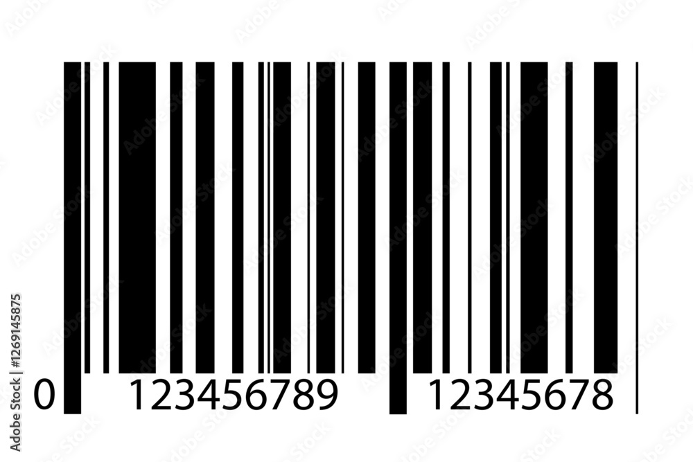 vector bar cod. Barcode illustration. Clipart isolated on transparent ...