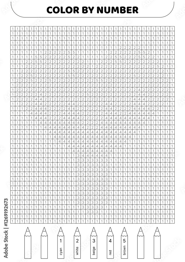 Image vectorielle Stock Pixel coloring book. Ise cream heart. Color by ...