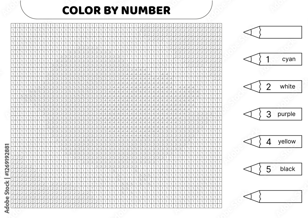 Pixel coloring book. Flying bird. Black and white. Color by number ...