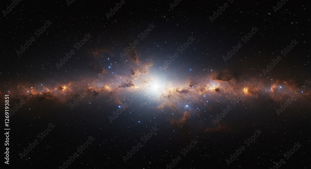 Immersive Galactic Panorama A 360° HDRI Spherical Space Scene with ...