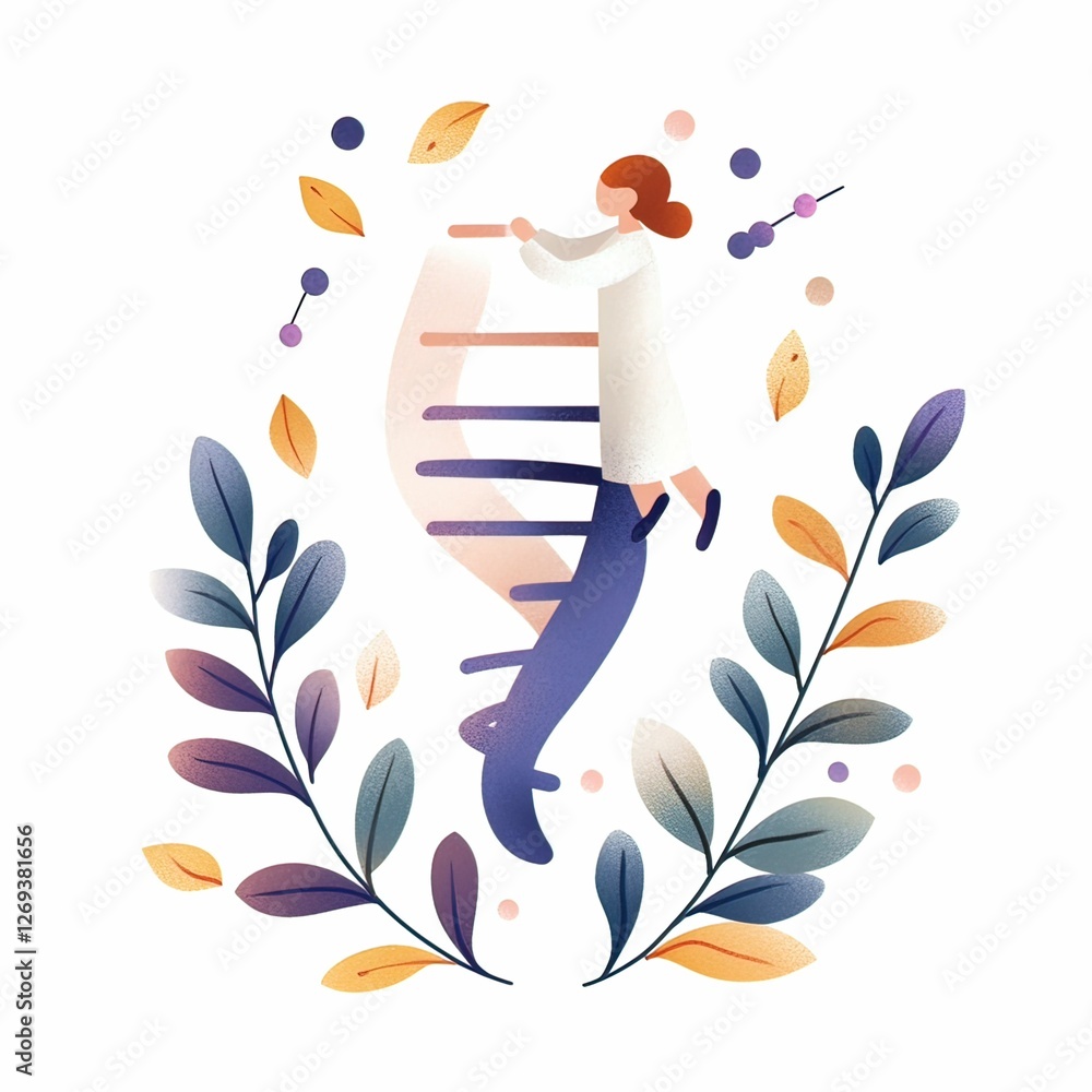 Exploring genome steps a biological illustration of dna structure ...