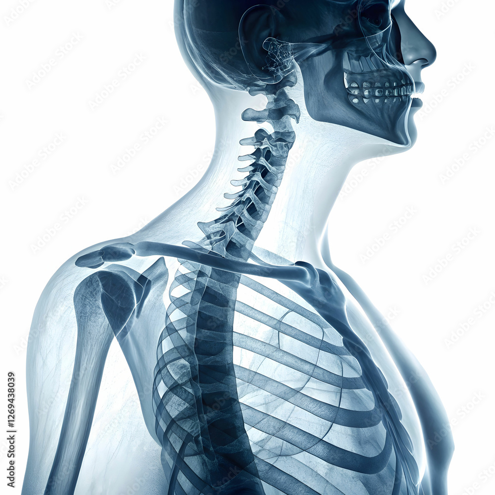 X-rays of human body parts provide detailed images for diagnosing ...