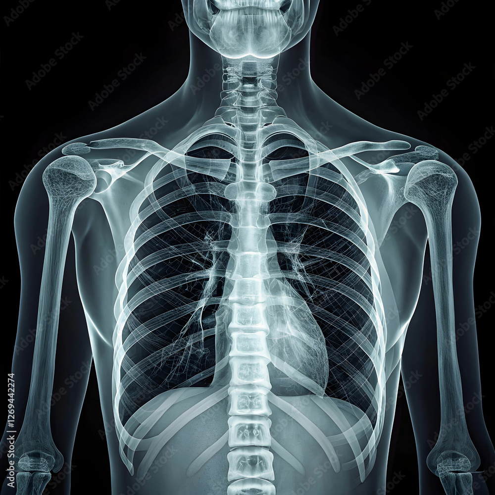 X-rays of human body parts provide detailed images for diagnosing ...