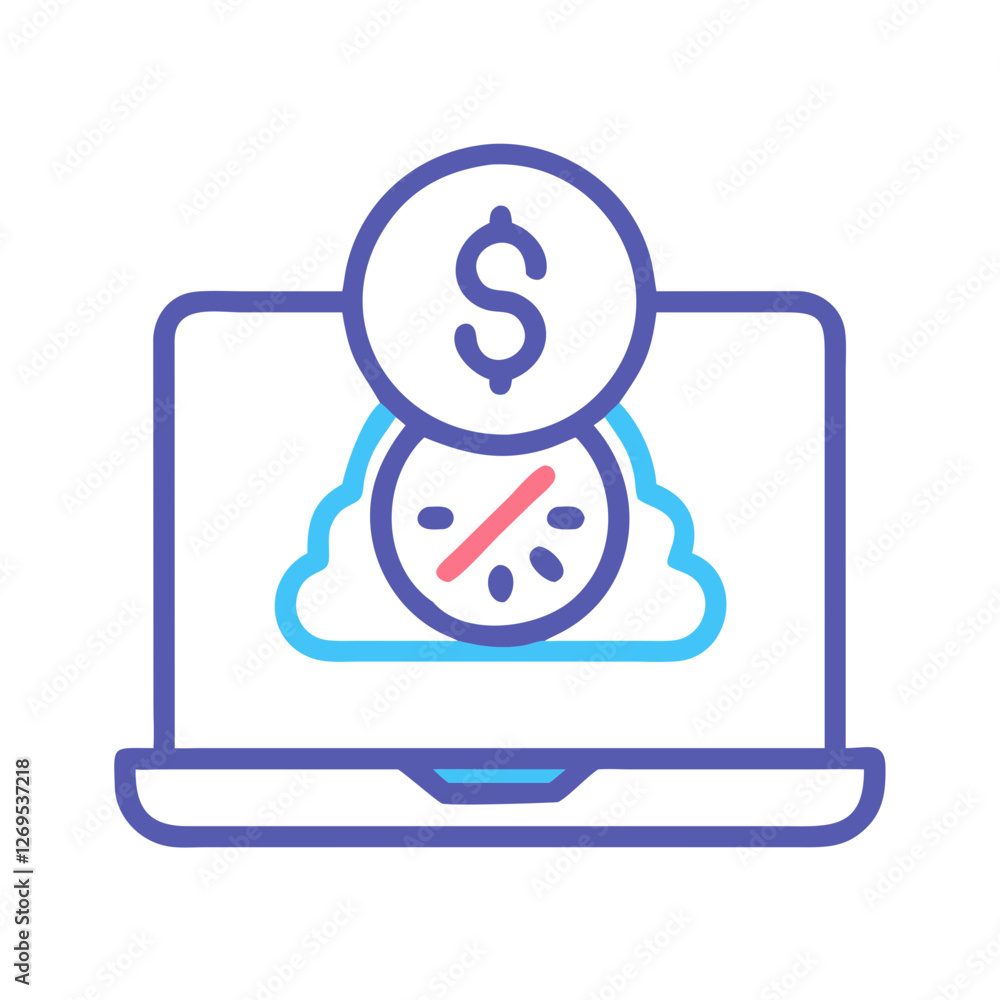 Ransomware Bitcoin Payment Icon Vector - Cybercrime Symbol for Digital ...