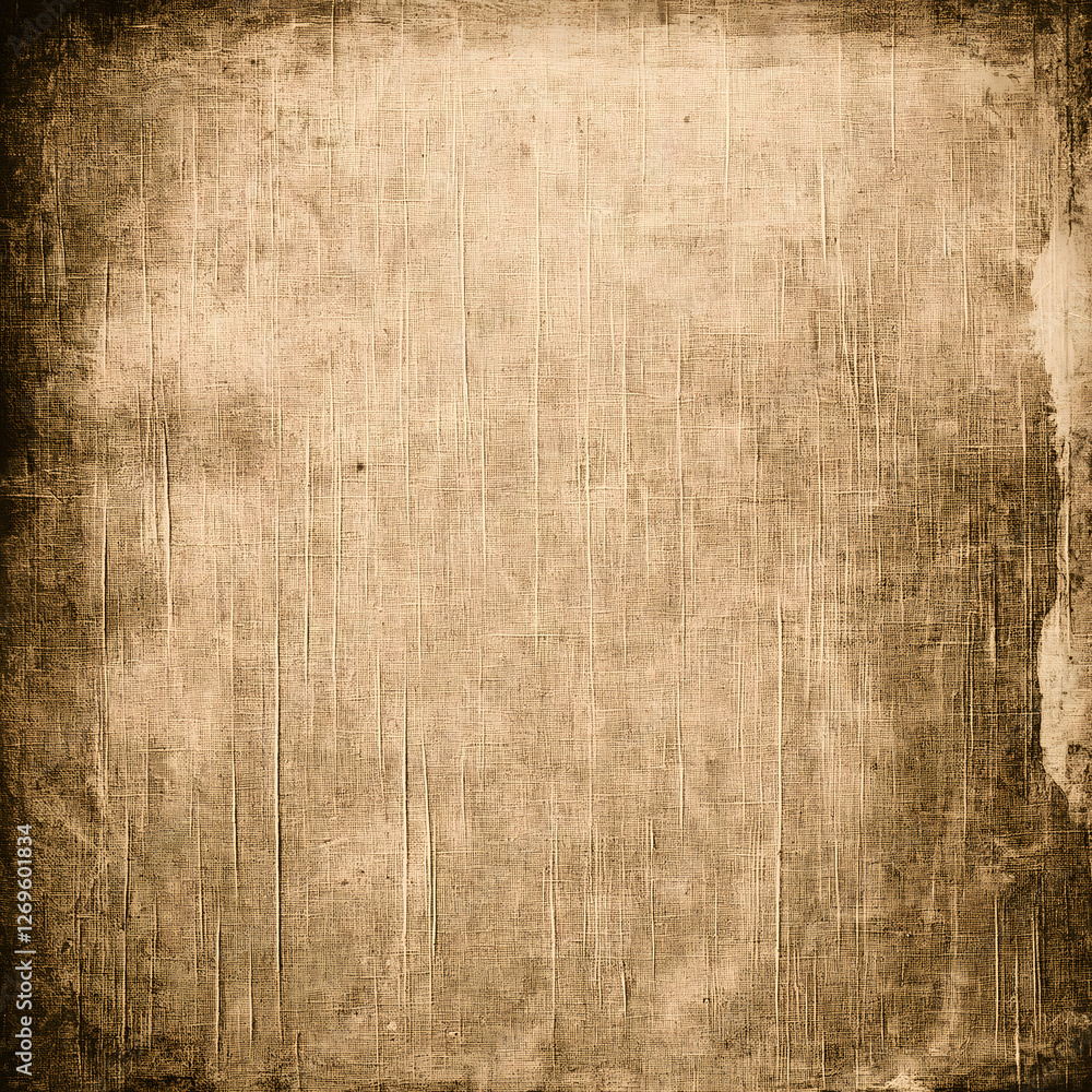 Aged and distressed parchment-style paper texture with an old-world ...