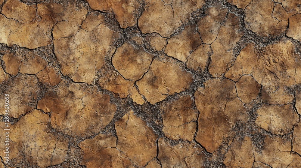 Cracked ground the dried earth with clay and sand dry mud seamless ...