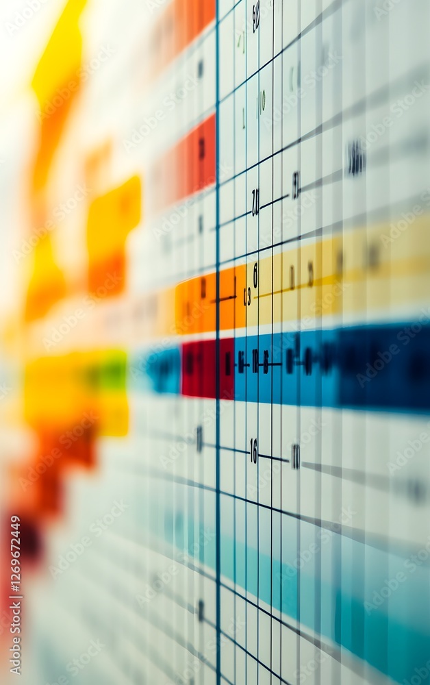 A closeup of a project plan with quality assurance checkpoints and ...