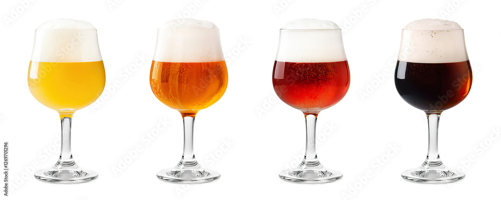 Lager, Pilsner, Pale, Bock, Porter Beer ale PNG set bundle, transparent ...