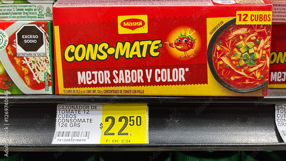 Maggi Consomate 12-Cube Bouillon Cubes Box King Tomato Mascot Display ...