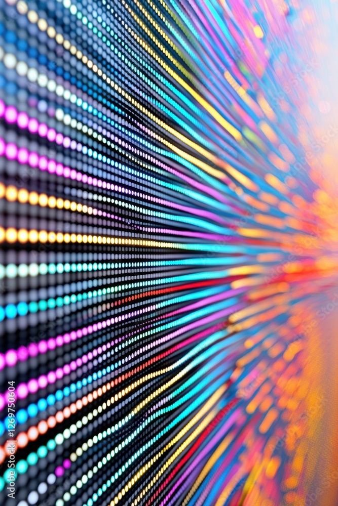 Ultra macro shot of an LED screen, individual red, green, and blue ...