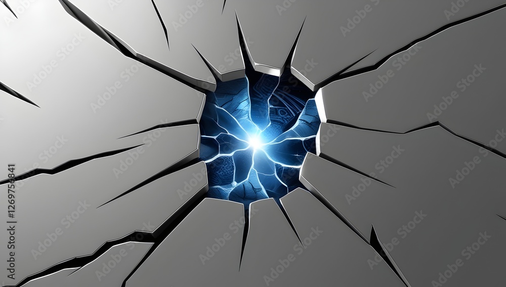 vivid cosmic fracture with layered holographic lights for immersive sci ...